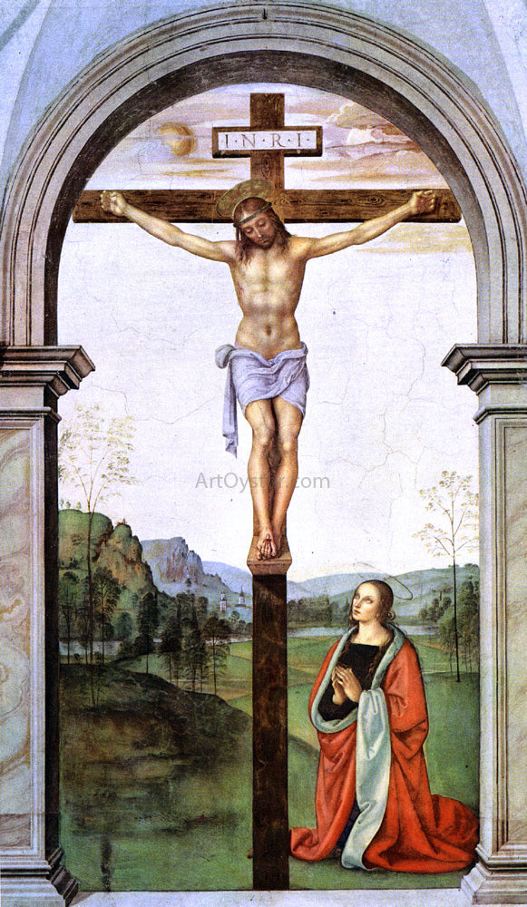 Pietro Perugino The Pazzi Crucifixion [detail of the Deposition] Canvas Print – Art MegaMart