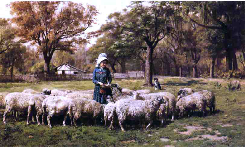 John Martin Tracy A Shepherdess Canvas Print – Art MegaMart