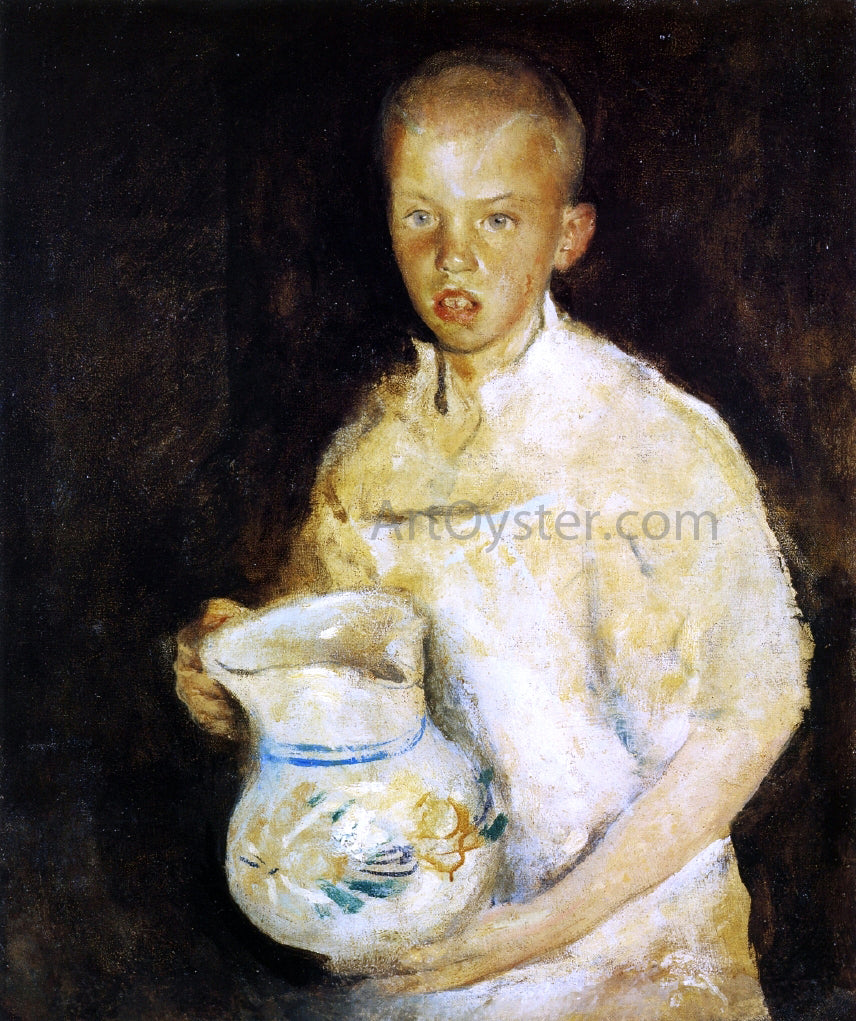 Charles Webster Hawthorne Boy with Pitcher Canvas Print – Art MegaMart