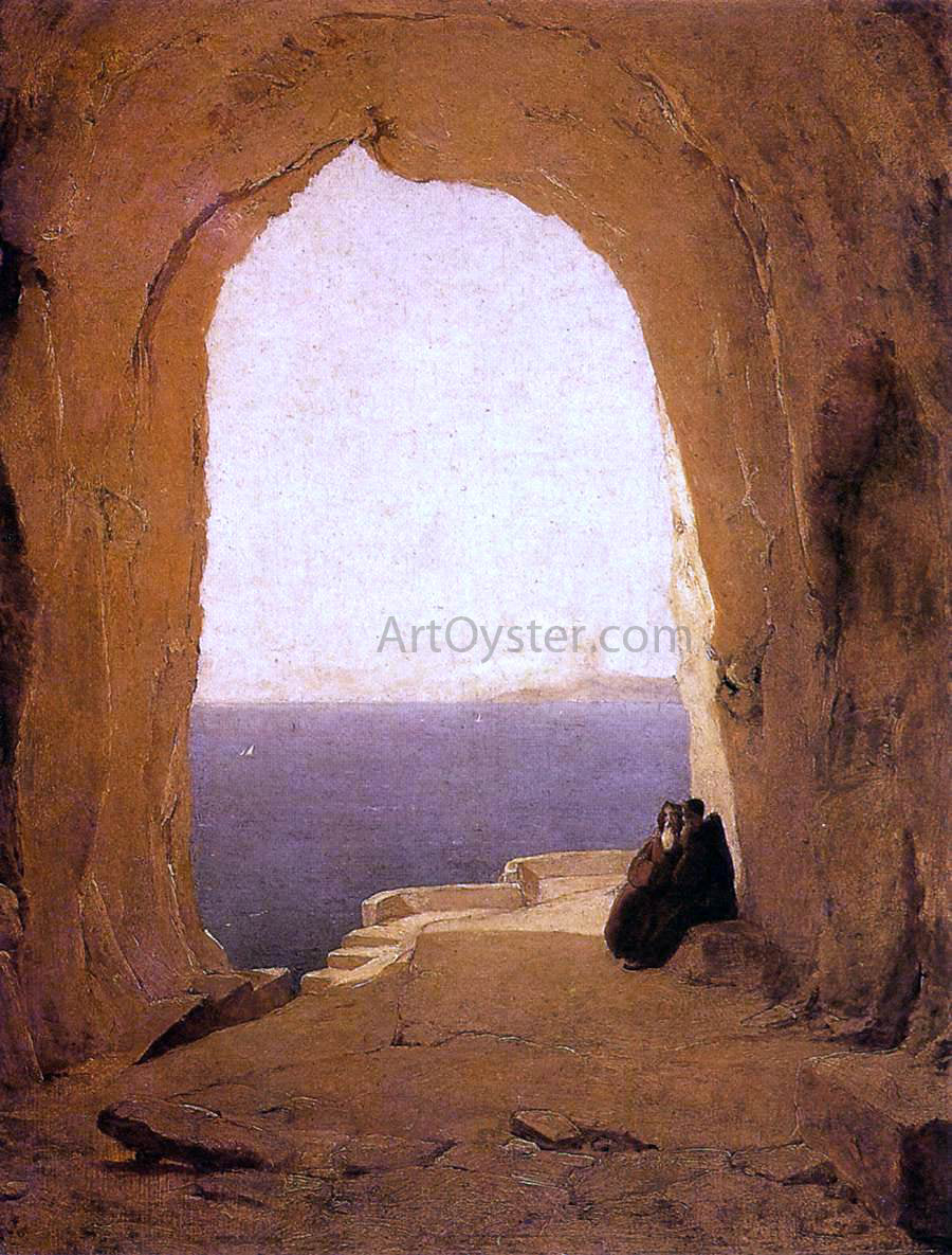 Carl Blechen Grotto in the Gulf of Naples Canvas Print – Art MegaMart