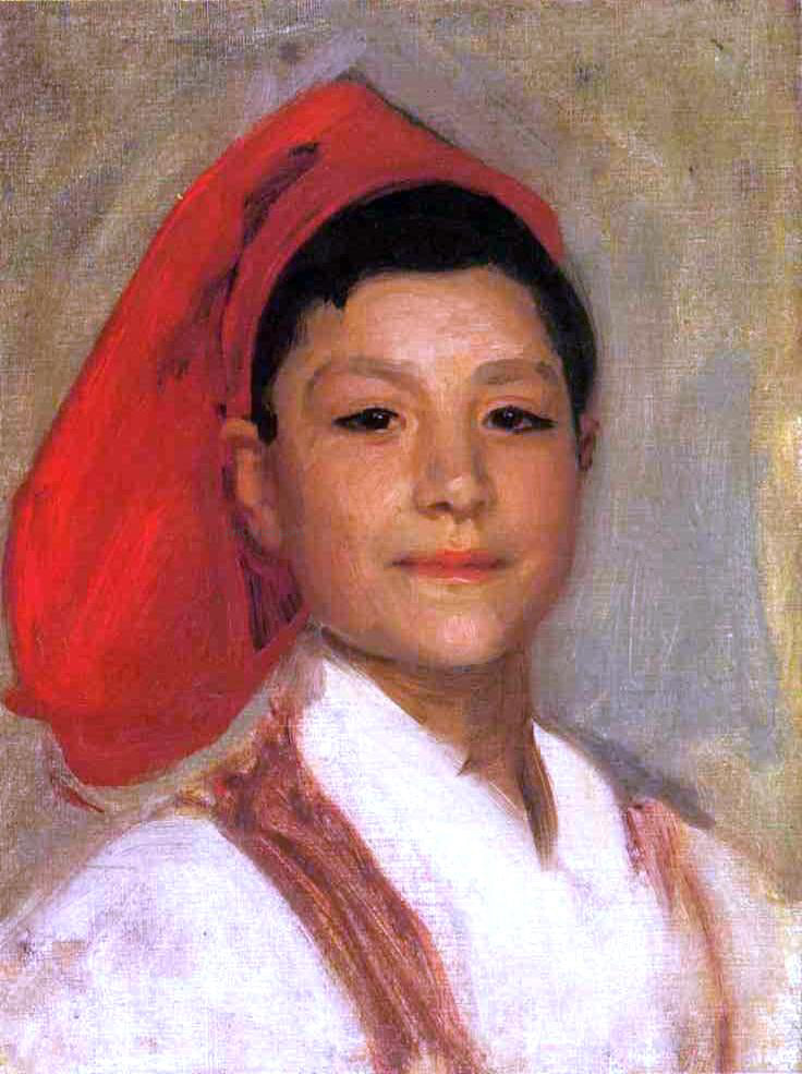 John Singer Sargent Head of a Neapolitan Boy Canvas Print – Art MegaMart