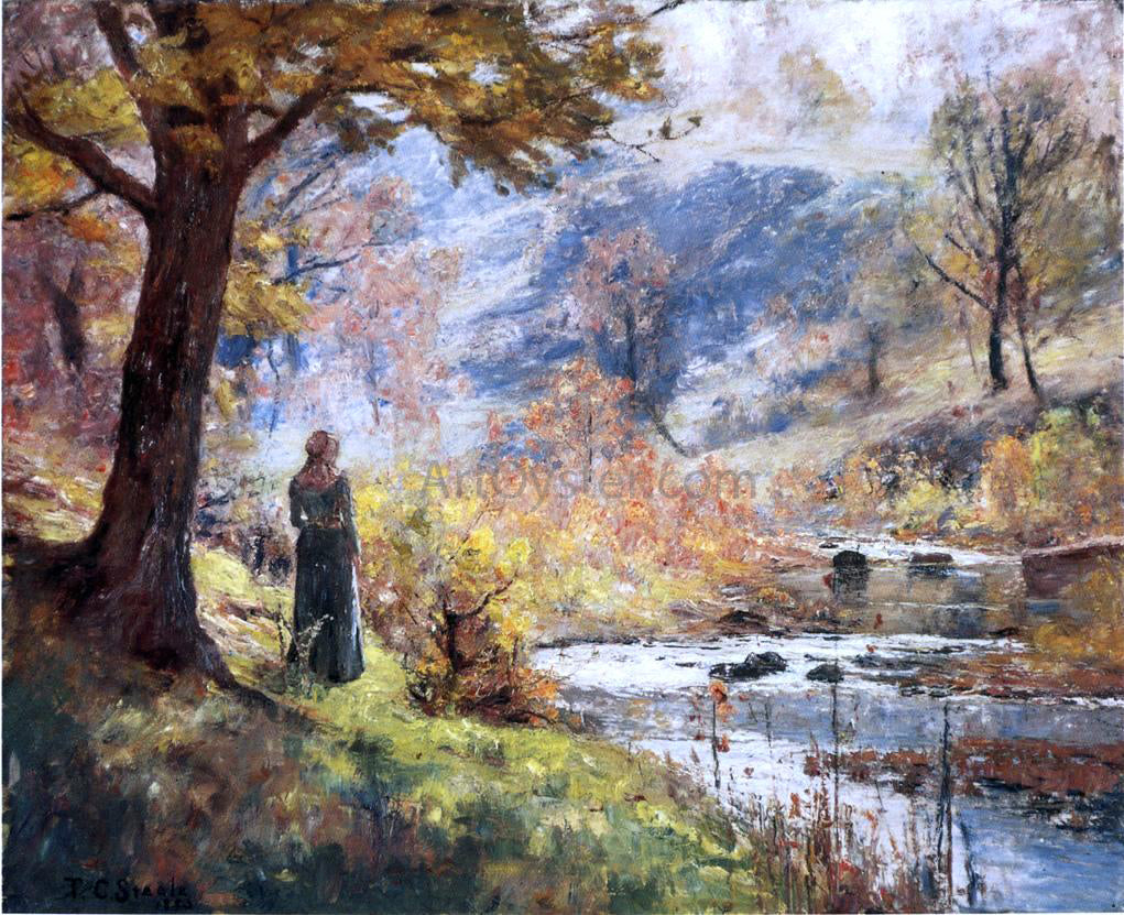 Theodore Clement Steele Morning by the Stream Canvas Print – Art MegaMart