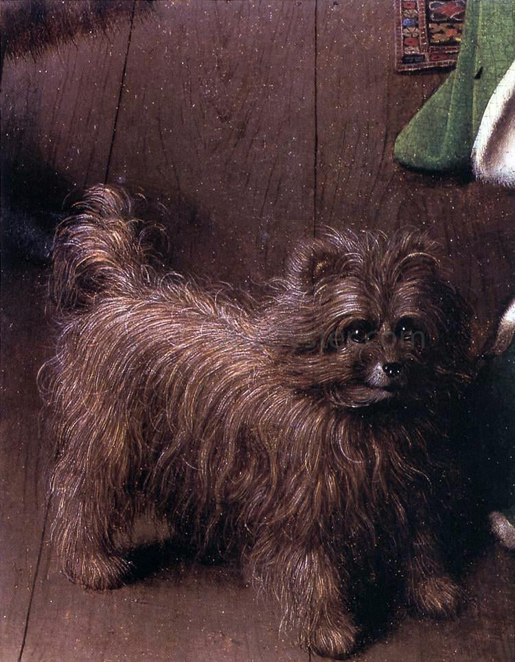 Jan Van Eyck Portrait of Giovanni Arnolfini and his Wife [detail: 4 ...