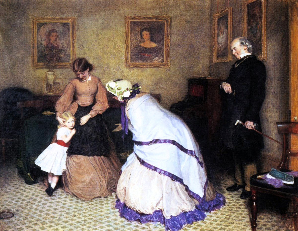 Frederick Walker Strange Faces Canvas Print – Art MegaMart